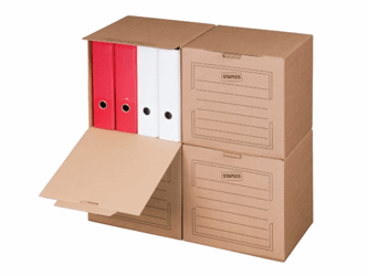 Staples Archiefdoos voor ordners Bruin (doos 10 stuks) | JIP SNEL